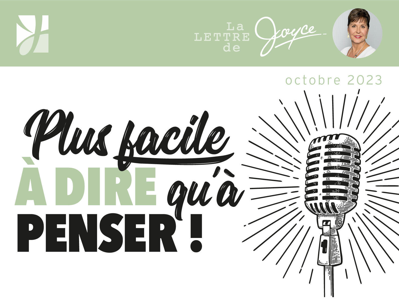 Newsletter octobre 2023 - Joyce Meyer FR
